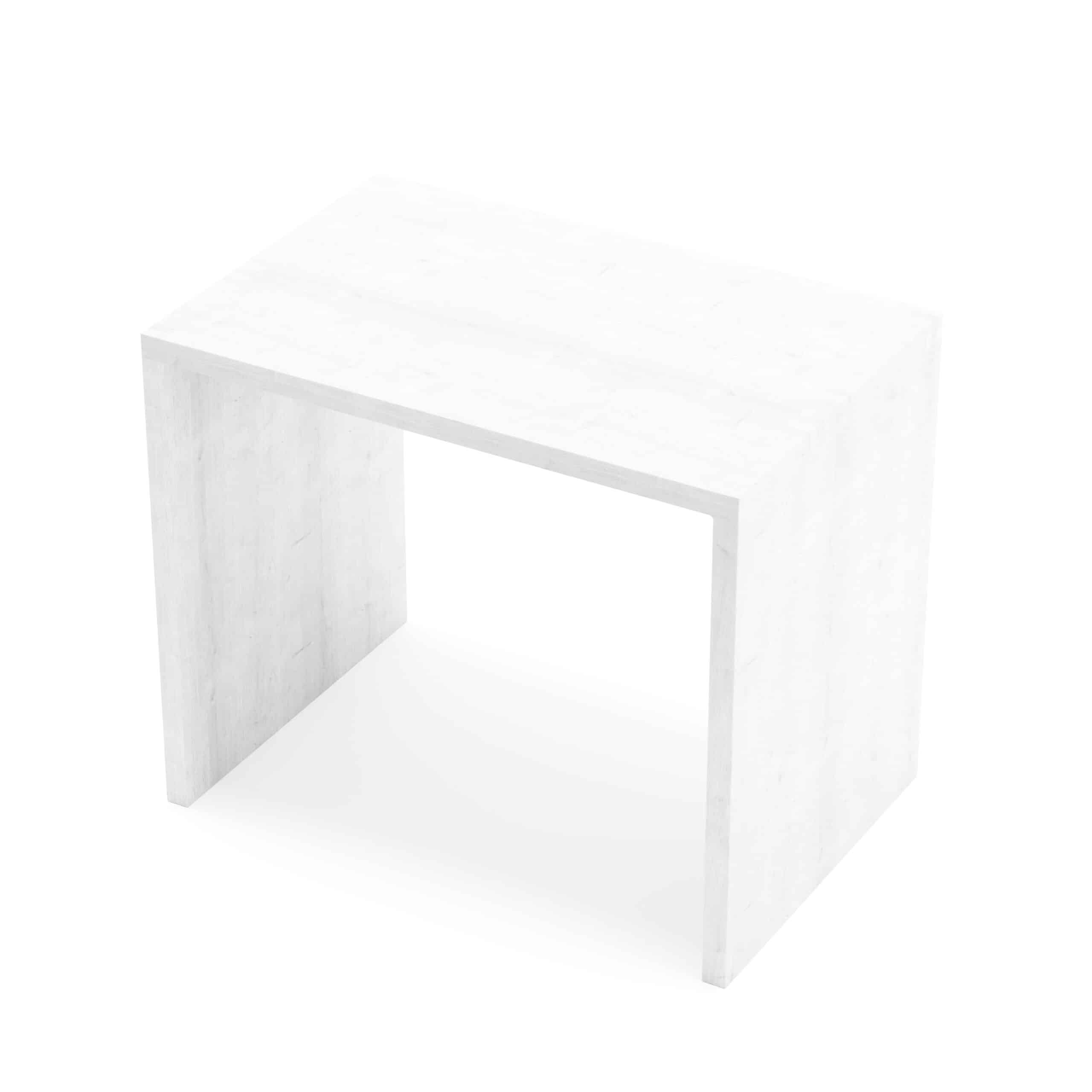 Pummer Bedside Table - Solid Oak with Whitewash Stain - Samina Sleep