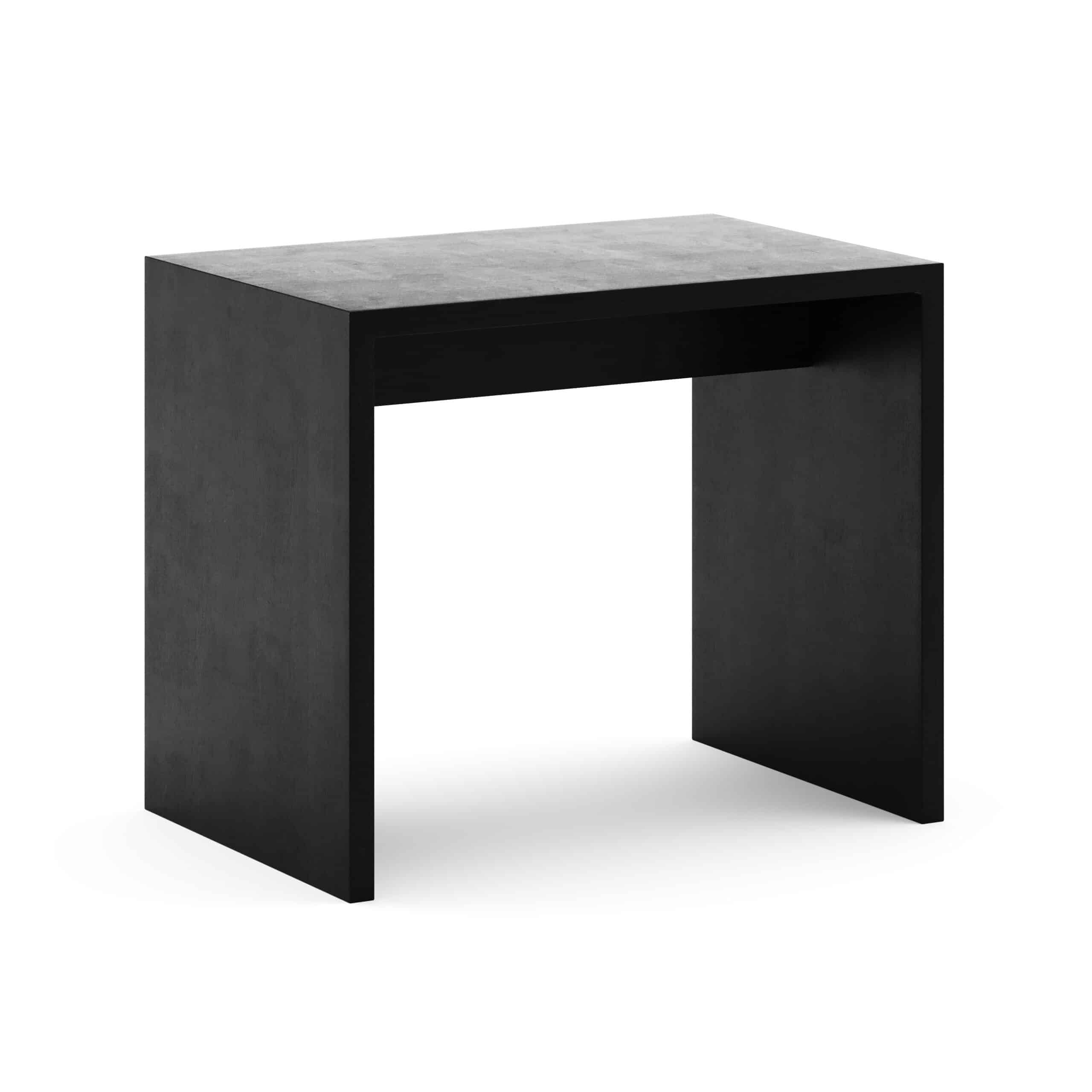 Pummer Bedside Table - Solid Oak Stained Black