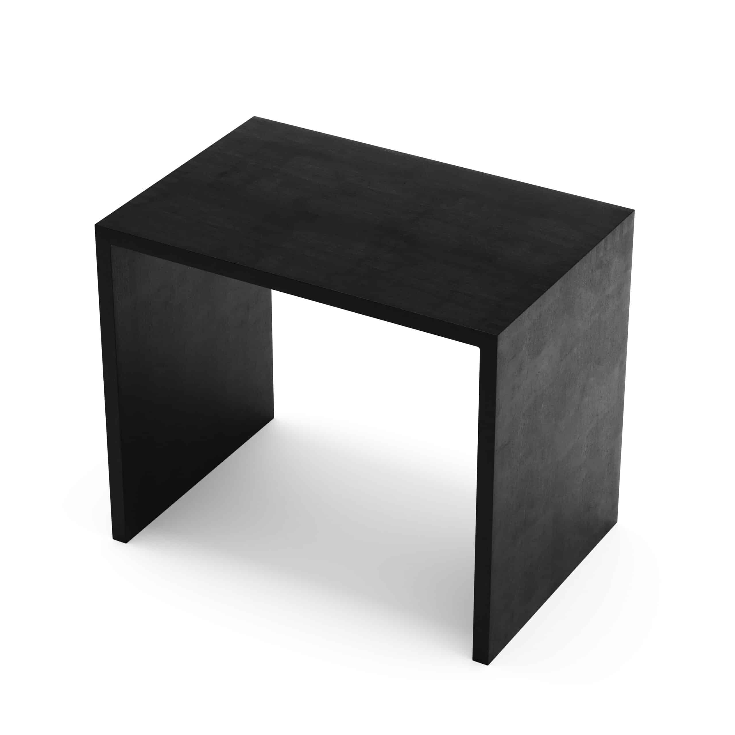 Pummer Bedside Table - Solid Oak Stained Black